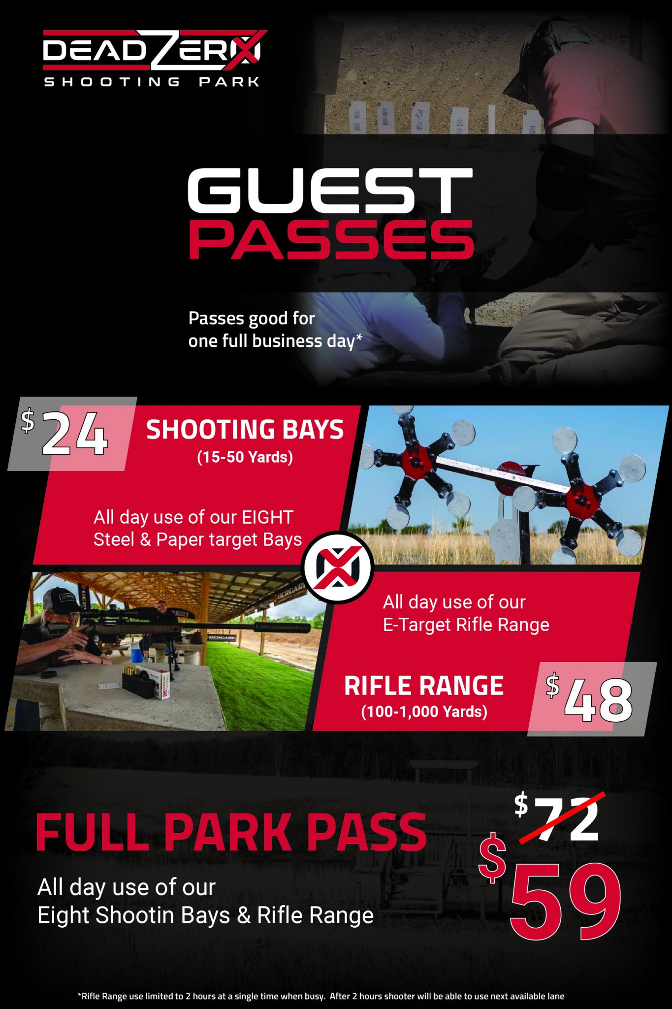 Guest Pricing ⋆ The Dead Zero Shooting Park